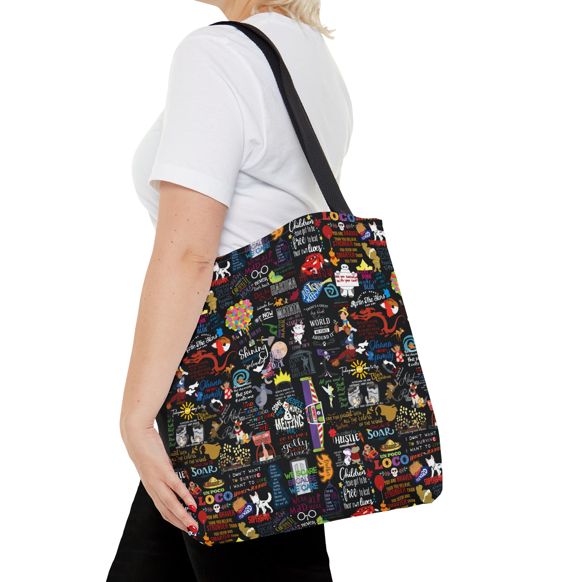 Epic Movie Collage Inspired Fan Art Hand Drawn Tote Bag Parks Canvas G ...