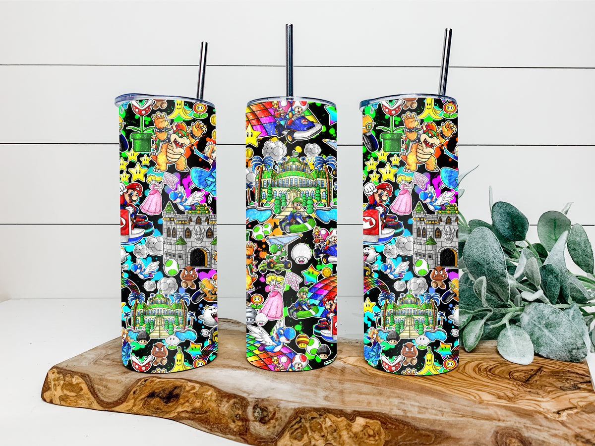 Kart Game Inspired Art Tumbler Kids and Adults RTS MTO – EdenElle Fabric