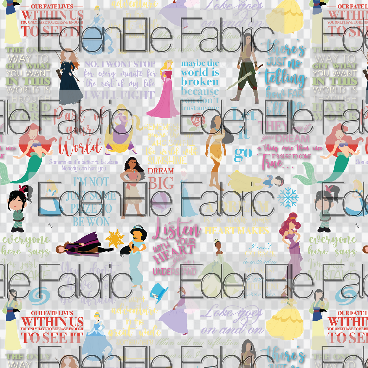 RTS Dream Big Princess Quotes Transparent Clear Jelly Vinyl – EdenElle ...