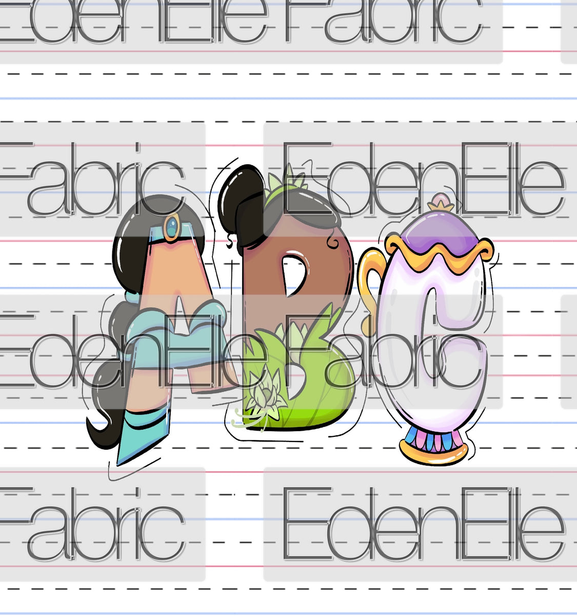 School Characters ABC Panel – EdenElle Fabric