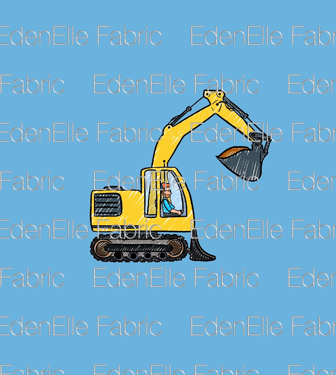 Excavator Panel – EdenElle Fabric