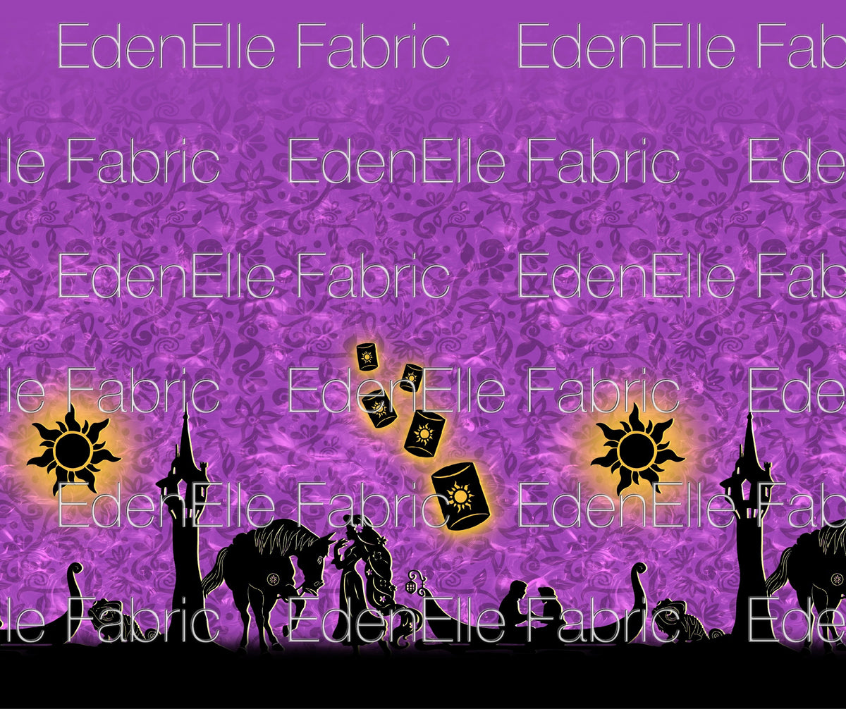 Silhouette Rapunzel Border – EdenElle Fabric