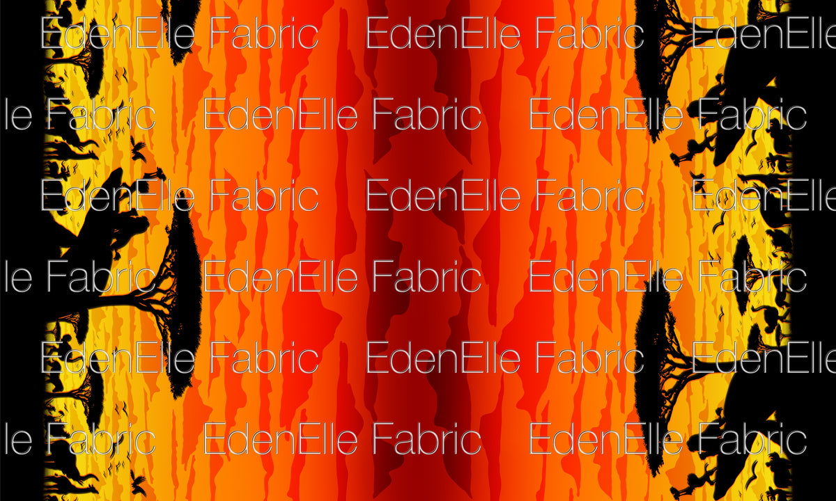 Silhouette Lion King Border – EdenElle Fabric